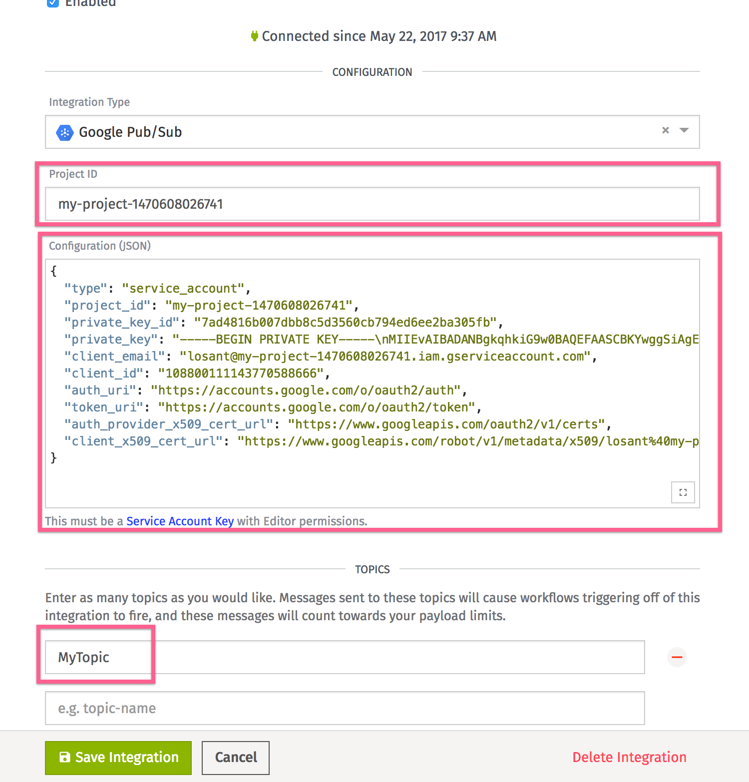 Getting Started with Google Pub/Sub and Losant
