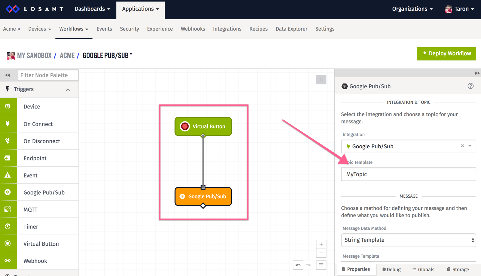 Getting Started with Google Pub/Sub and Losant