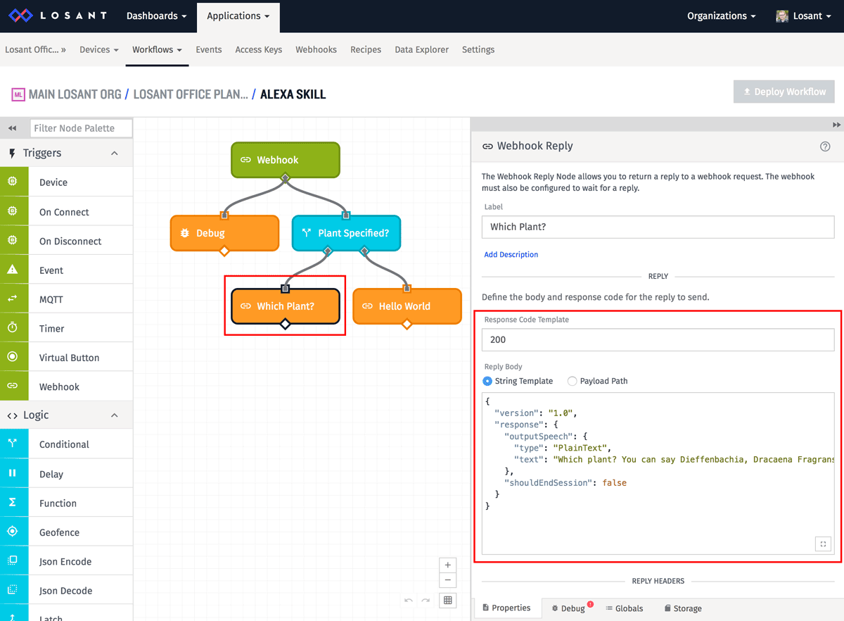 How to Build an Interactive Alexa Skill with no Code Using Losant