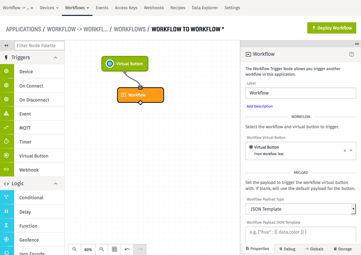 Introducing The Indicator Block Losant Api Node And Workflow To Workflow Triggers