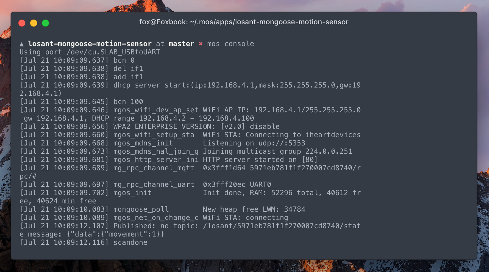 Detecting Motion Using A Pir Sensor Esp8266 And Mongoose Os 2733