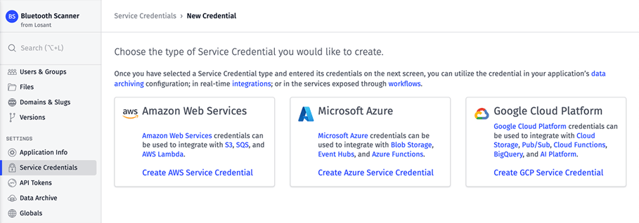Platform Update - Cloud Service Credentials, Payload Usage Visibility
