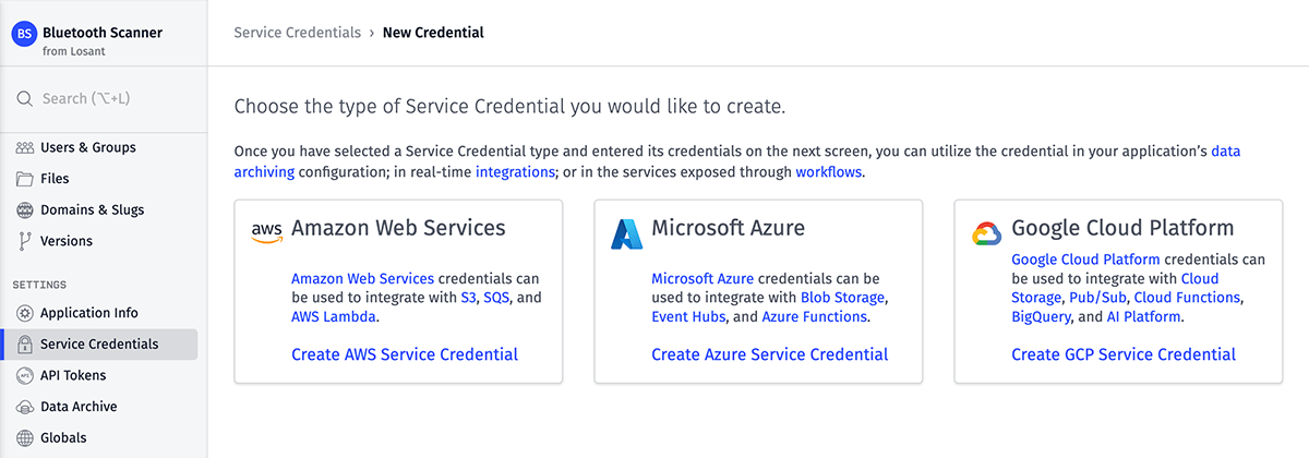 Platform Update - Cloud Service Credentials, Payload Usage Visibility