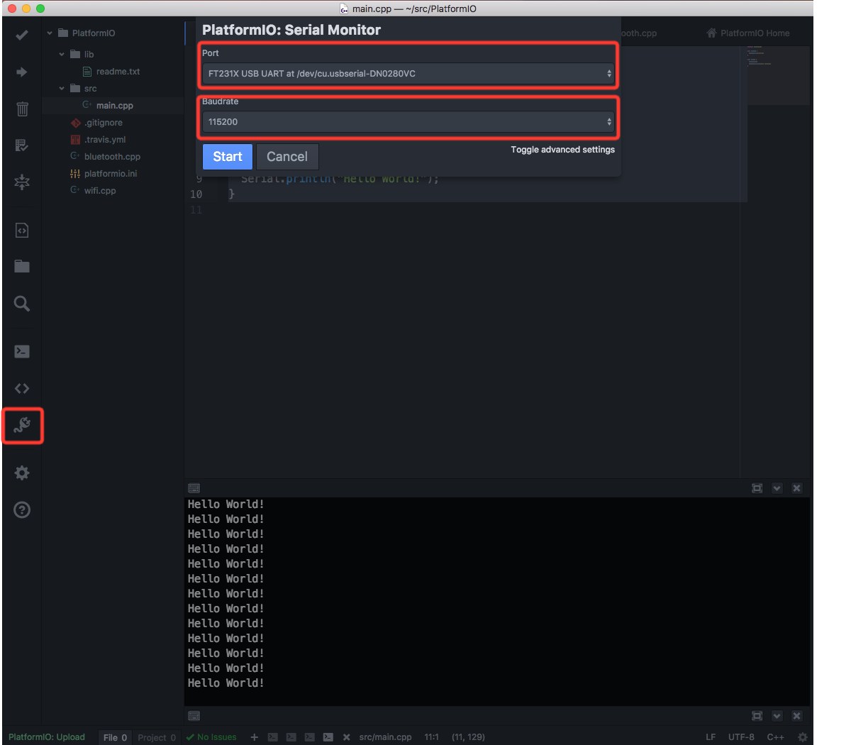 Getting Started With ESP32 and PlatformIO