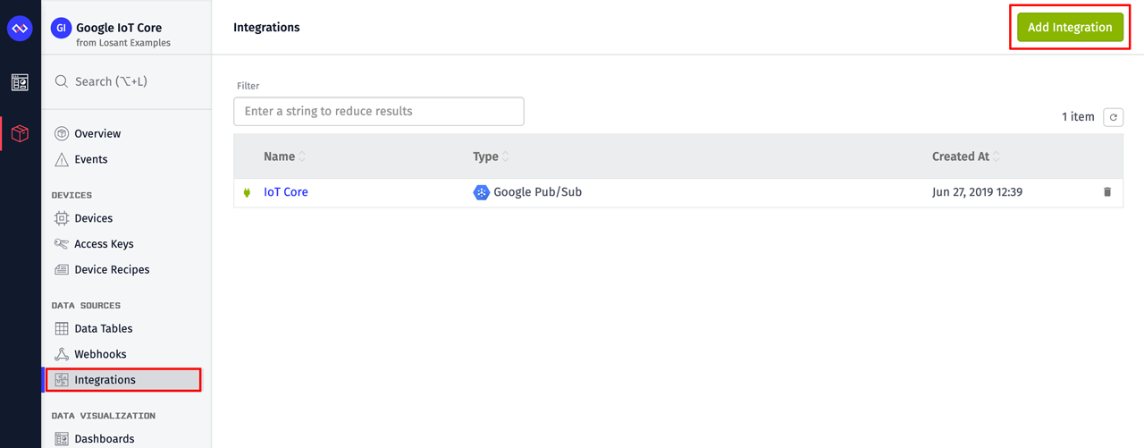 How to Send Device Telemetry Data From Google Cloud IoT Core to Losant