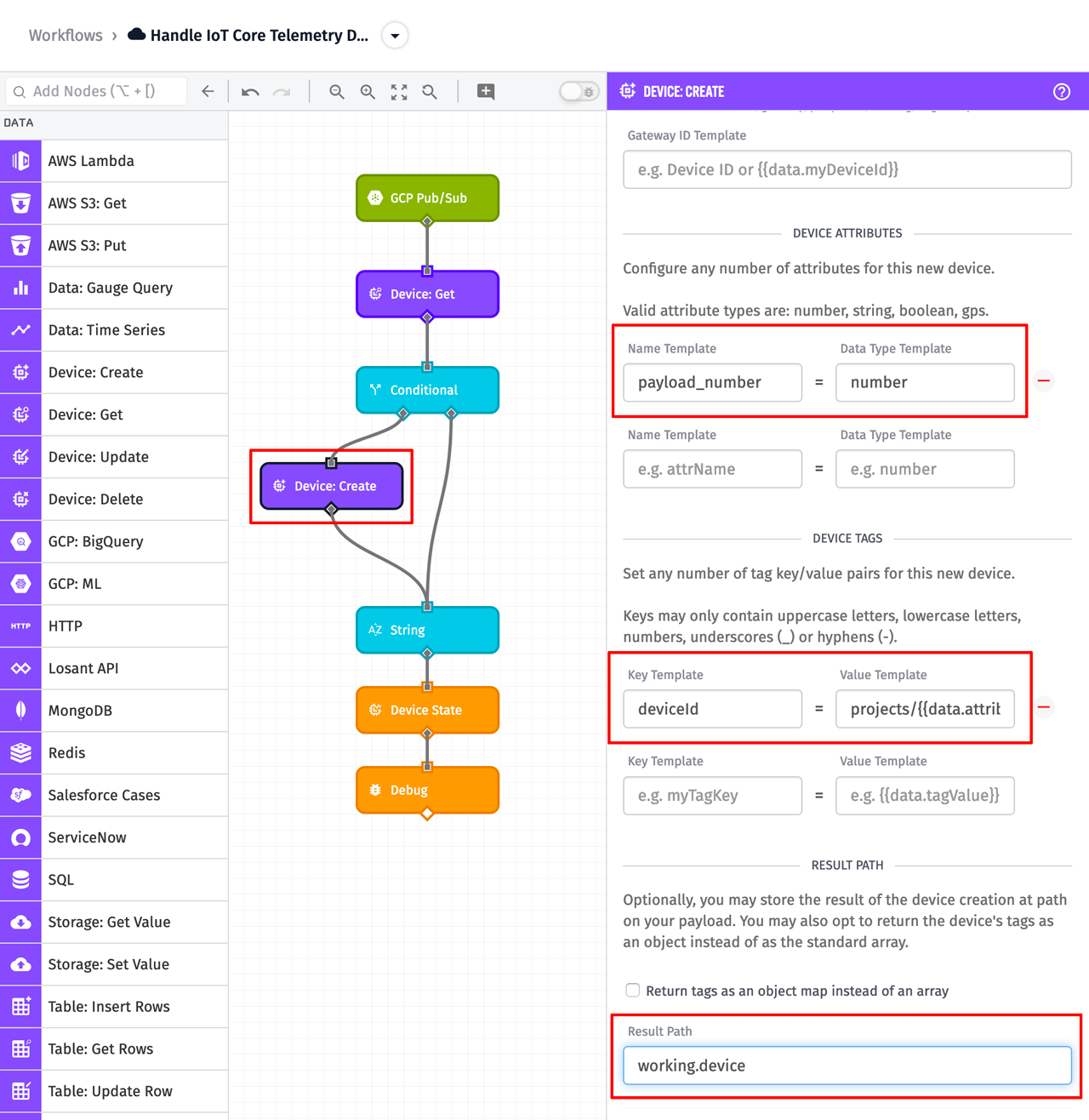How to Send Device Telemetry Data From Google Cloud IoT Core to Losant